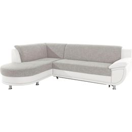 Ecksofa Trendmanufaktur, B:265cm H:85cm T:190cm, wei&szlig;, Kunstleder SOFTLUX / Struktur (77% Polyester; 23% Polyacryl);Luxus-Microfaser ALCAZAR (100%