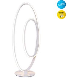 Näve NÄVE LED Tischleuchte "Odrive", 1, H: 60cm, 1 Stk., weiß, Leuchten, oval, dimmbar, geschwungene bogenförmige LED-Streifen, weiß, H: 60cm