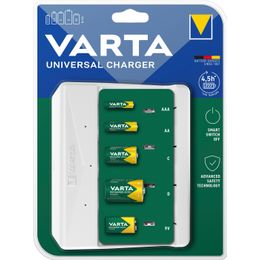 Varta Batterie-Ladegerät "Universal Charger", B:15,35cm H:12,85cm T:4,9cm, weiß, Ladegeräte