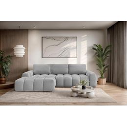 Ecksofa OTTO HOME, B:270cm H:84cm T:166,5cm, grau, 100% Polyester, Wohnzimmer, Sofas, "AZITA klein optionale Schlafsofa mit Bettkasten, B/T/H: