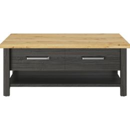 Couchtisch GAMI, B:112cm H:46cm T:67cm, schwarz, Wohnzimmer, Tische, "Sequoia", Wohnzimmer-Programm in Landhaus- und Industrial-Dekor