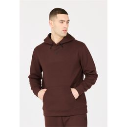 Virtus Herren Sweatshirt "Taro", braun, Gr. M, unifarben, 78% Polyester, 17% Viskose, 5% Elasthan, Sweatshirts, mit kuscheliger, einstellbarer Kapuze