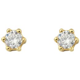 ONE ELEMENT Damen Paar Ohrh&auml;nger "0.1 ct Diamant Brillant Ohrringe Ohrstecker aus 585 Gelbgold", Damen, 0,1, Diamanten Gelbgold 585 Gold, gold,