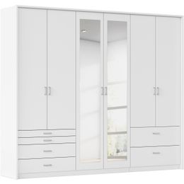 Drehtürenschrank Rauch, B:275cm H:231cm T:58cm, weiß, Holzwerkstoff, Schränke, "Kleiderschrank Schrank Garderobe Wäscheschrank WILDBERG", mit 6
