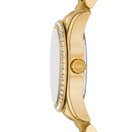 Michael Kors Damen Quarzuhr "Lexington", gold, Armbanduhren, Armbanduhr, Damenuhr, Edelstahlarmband, analog, Tag, Wochentag