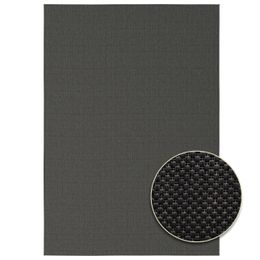 Teppich, B:200cm H:4mm L:290cm, grau, PRIMAFLOR-IDEEN IN TEXTIL, Polypropylen, Wohnzimmer, Teppiche, "Outdoorteppich ELDORADO Nero", Flachgewebe,