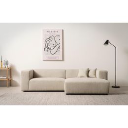 Ecksofa Home Affaire, B:267cm H:66cm T:163cm, braun, Wohnzimmer, Sofas, "BAKELS, L-Form in Cord oder Boucle-Stoff, moderne Couch", wahlweise