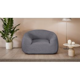 Sessel, B:127cm H:76cm T:96cm, grau, LeGer Home by Lena Gercke, 100% Polyester, Wohnzimmer, Sessel, "YANI Relaxsessel, Loungesessel, Maße B/T/H: