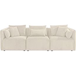 3-Sitzer OTTO HOME, B:262cm H:86cm T:90cm, beige, 92% Polyester, 8% Polyamid, Sofas, "Nöre", 3 Teile, in vielen Bezugsqualitäten und Farben s. auch