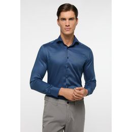 Eterna Herren Langarmhemd "SLIM FIT", blau, Gr. 41, 40% cotton, 4% Elasthan, 56% Lyocell, Hemden, EASY IRON (bügelleicht)
