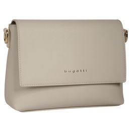 Bugatti Damen Umh&auml;ngetasche "ELLA SAFFIANO"beige, Polyurethan (PU), Taschen