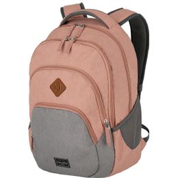 Travelite Damen Laptoprucksack "BASICS Melange", rosa, Polyester, Basic, Rucks&auml;cke, Freizeitrucksack Arbeitsrucksack Schulrucksack Reiserucksack