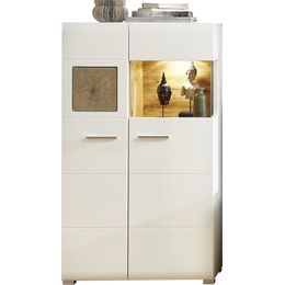 Vitrine Innostyle, B:80cm H:139cm T:37cm, wei&szlig;, FSC-zertifizierter Holzwerkstoff, Wohnzimmer, Schr&auml;nke, "FUN PLUS"