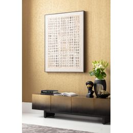 Bild mit Rahmen KARE DESIGN, B:92cm H:122,5cm T:5cm, beige, Wohnzimmer, Bilder, "Gerahmtes Bild Glitter Curtain 120x90cm"
