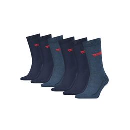 Levi's LEVI'S Herren Kurzsocken "Socken 6er Pack", Gr. 43, blau, Obermaterial: 74% Baumwolle CO. 21% Polyester PES. 3% Elasthan EL. 2% Polyamid PA., Socken