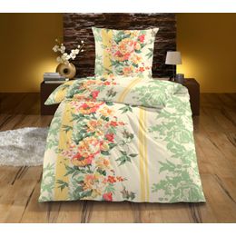Bettw&auml;sche Kinzler, gelb, Renforc&eacute;, Obermaterial: 100% Baumwolle, Jugendzimmer, Bettw&auml;sche, "Carmen", aus Baumwoll-Renforc&eacute;