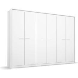 Drehtürenschrank Rauch, B:275cm H:231cm T:58cm, weiß, Holzwerkstoff, Schränke, "Kleiderschrank Schrank Garderobe Wäscheschrank Ankleide OTELI", inkl.