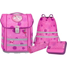 McNeill Kinder Schulranzen "Perfecto, Pinky", pink, Polyester, Rucks&auml;cke, inkl. Federm&auml;ppchen, Turnbeutel, Schlamperrolle & Motivmagnet