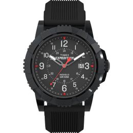 Timex Herren Quarzuhr "RIDGE", schwarz, Armbanduhren, Armbanduhr, Herrenuhr,Silikonarmband,Datum, Leuchtzeiger