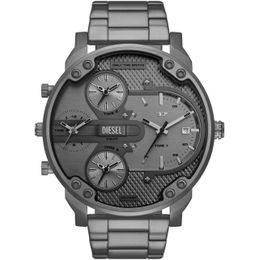 Diesel Herren Quarzuhr "MR. DADDY SLIM", grau, Armbanduhren, Armbanduhr, Herrenuhr, Edelstahlarmband, analog, Datum