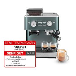 KitchenAid Espressomaschine "5KES6551EBK", B:33,5cm H:39,5cm T:28,11cmjuniper, Kaffeemaschinen, Siebtr&auml;ger mit M&uuml;hle