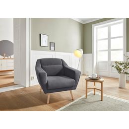 Sessel OTTO HOME, B:87cm H:86cm T:90cm, grau, Samtoptik (100% Polyester);Struktur (100% Polyester);Struktur fein (100% Polyester);Luxus-Microfaser