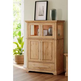 Highboard OTTO HOME, B:94cm H:133cm T:39cm, beige, FSC-zertifiziertes Massivholz, Wohnzimmer, Sideboards, "Meliss"