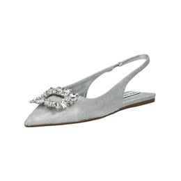 Steve Madden Damen Ballerina "Steve Madden Ballerinas Lederimitat", Gr. 38, silber, Lederimitat, Schuhe