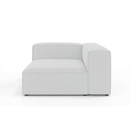 Ottomane OTTO HOME, B:130cm H:72cm T:130cm, grau, 100% Polyester, Sofas, "HAILY links/rechts bestellbar, Loungem&ouml;bel, Ma&szlig;e B/T/H: 130/130/72 cm", als