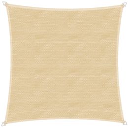 Sonnensegel Windhager, B:500cm T:500cm, beige, Polyethylen, Sonnensegel, "Capri Quadrat", 5x5m, champagner