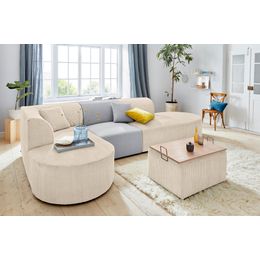 Sofa-Eckelement OTTO HOME, B:99cm H:84cm T:183cm, beige, Cord (100% Polyester);Filzoptik (100% Polyester), Polsterelemente, "Alesund", als