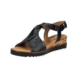 Gabor COMFORT Damen Riemchensandale "Gabor Comfort Sandalen Nappaleder", Gr. 39, schwarz, Nappaleder, Schuhe