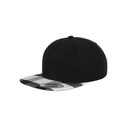 Flexfit Damen Snapback Cap "Flexfit Snapback Checked Flanell Peak Snapback"balck, wei&szlig;, 80% Polyacryl, 20% Wolle, Caps