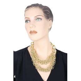 Damen Kette mit Anh&auml;nger "Chain Reaction", gold, Basic, Collezione Alessandro, Metall, Halsketten, Statementkette mit verschieden gro&szlig;en Gliedern