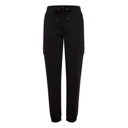 oxmo Damen Cargohose "Cargohose OXHenni", schwarz, Gr. S, Obermaterial: 73% Polyester PES. 23% Viskose CV. 4% Elasthan EL., Hosen