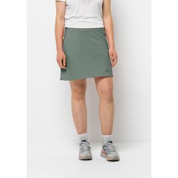 Jack Wolfskin Damen Hosenrock "HILLTOP TRAIL SKORT W", gr&uuml;n, Gr. 36, 1. OBERSTOFF 84% POLYAMID, 16% ELASTHAN 2. OBERSTOFF 45% POLYESTER, 45%