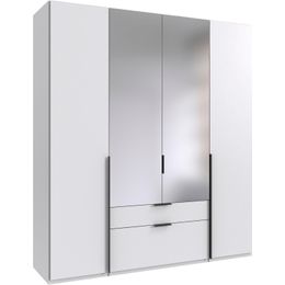 Dreht&uuml;renschrank wimex, B:180cm H:208cm T:58cm, schwarz, Holzwerkstoff, Schr&auml;nke, "Mugano", wahlweise mit oder ohne Spiegel, mit Schubladen