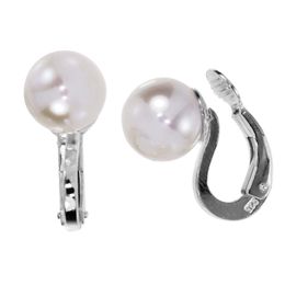 OSTSEE-SCHMUCK Damen Paar Ohrclips "- Perle 8,5-9 mm - Silber 925/000 - Zuchtperle", Silber 925 (Sterlingsilber), silber, Silber 925