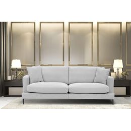 3-Sitzer Home Affaire, B:211cm H:80cm T:97cm, silber, Samtoptik (100% Polyester);Struktur (100% Polyester), Sofas, "Cozy elegantes Designsofa, Maße