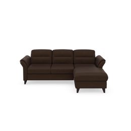 Sit & More Ecksofa SIT & MORE, B:250cm H:87cm T:163cm, braun, 100% Polyester, Wohnzimmer, Sofas, "Mellum L-Form", Federkern, wahlweise mit Bettfunktion,