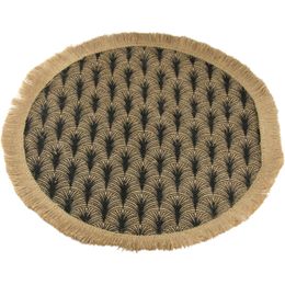 Platzset AM Design, H:0,15mm &Oslash;:38cm, schwarz, Obermaterial: 100% Jute, Platzsets, "Tischset", aus Jute, &Oslash; 38 cm