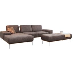 Ecksofa W.Schillig, B:319cm H:88cm T:178cm, braun, Longlife Xtra-Leder Z73: Naturwalkleder der Luxusklasse aus den erlesensten Rohh&auml;uten. Hautst&auml;rke