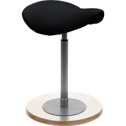 mayer Sitzmöbel Sitzhocker MAYER SITZMÖBEL, B:42cm H:57cm T:41cm, schwarz, 100% Polyesterstrick mit Beschichtung 100% Vinyl, Hocker, "1167", Pendelhocker mit