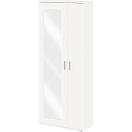 Mehrzweckschrank FMD, B:73,3cm H:184cm T:34,4cm, wei&szlig;, Holzwerkstoff, K&uuml;che, Schr&auml;nke, "Inca 3", viel Stauraum, mit oder ohne Spiegel