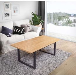 Couchtisch WOODMAN, B:120cm H:45cm T:60cm, schwarz, Wohnzimmer, Tische, "Camden", Beine aus massiver Birke, Breite 120 cm, mit einem schönen Print,