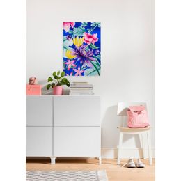 Leinwandbild Komar, B:40cm, bunt, Holz, Papier, Wohnzimmer, Bilder, "Flower Kiss - Gr&ouml;&szlig;e 40 x 60 cm", Keilrahmenbild mi Echtholzrahmen