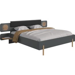 Futonbett wimex, B:260cm H:95cm L:210cm, grau, Betten, "Toscana", Mit indirekter LED Beleuchtung