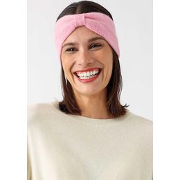 Zwillingsherz Damen Stirnband ""Knoten"", rosa, Strick, Kaschmir, Mützen, Cashmere, Feinstrick