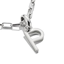 Thomas Sabo Damen Charm Buchstabe "Charm Alphabet/Buchstabe - Connect", P, silber, Silber 925 (recycelt), Charms