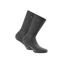 Rohner Socks Herren Kurzsocken "Socken 2er Pack", Gr. 44, grau, Obermaterial: 42% Wolle mw. 41% Polyamid PA. 15% Polypropylen PP. 2% Elasthan EL.,